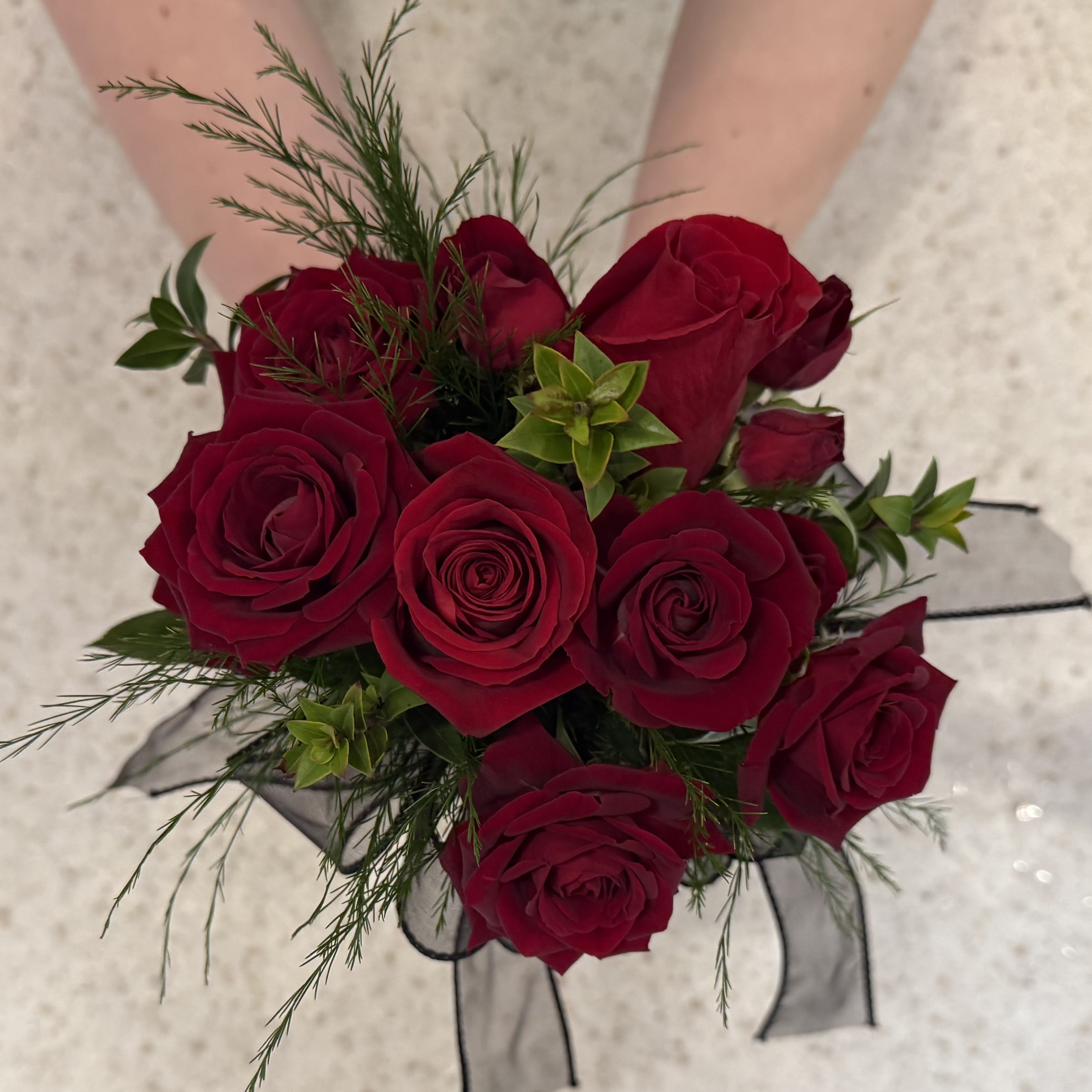 Red Rose Prom Bouquet in Highland, IL | The Greenhouse of Highland ...