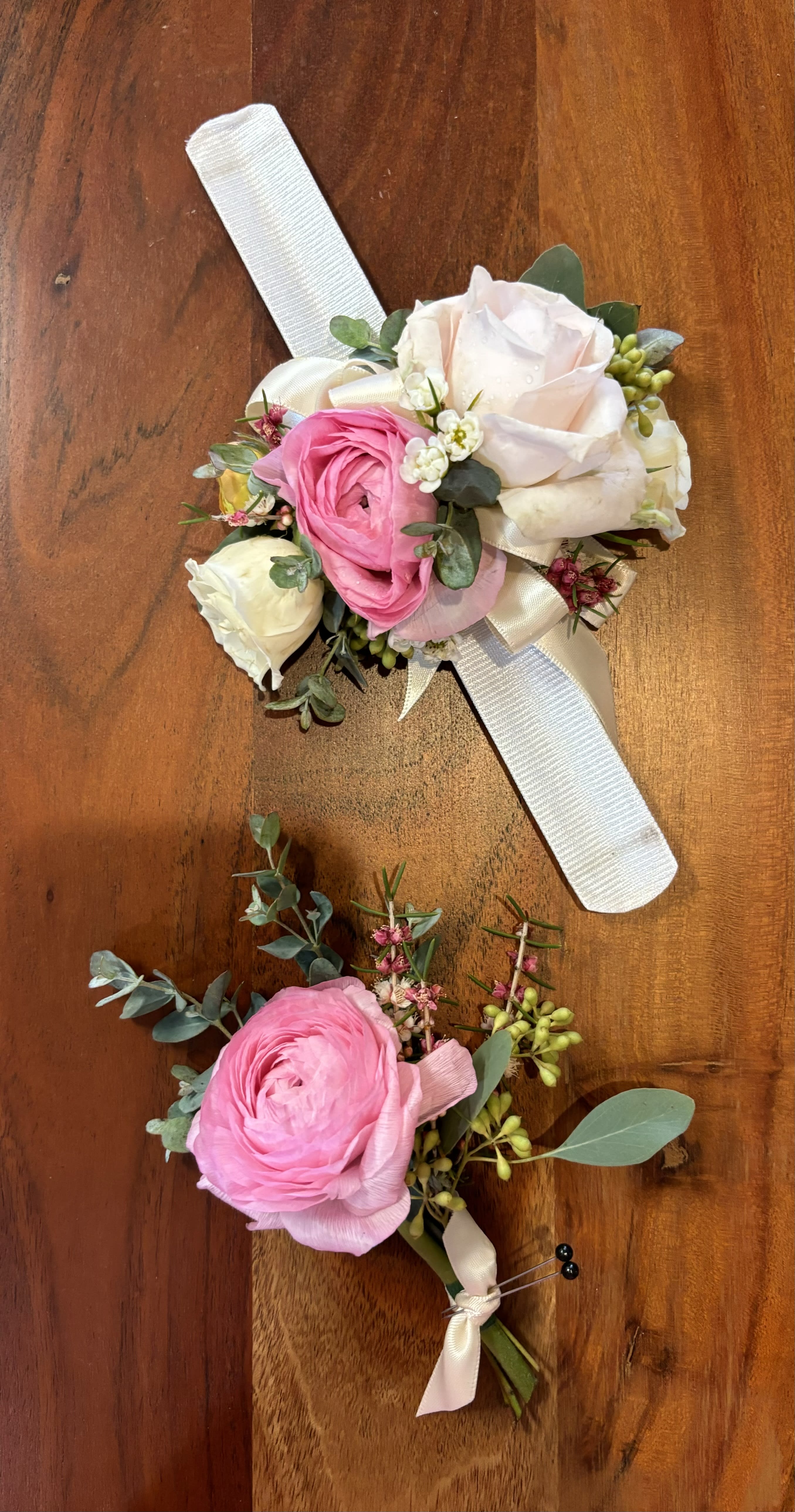 Matching Ranunculus Corsage and Boutonniere Flower Delivery Lynchburg ...