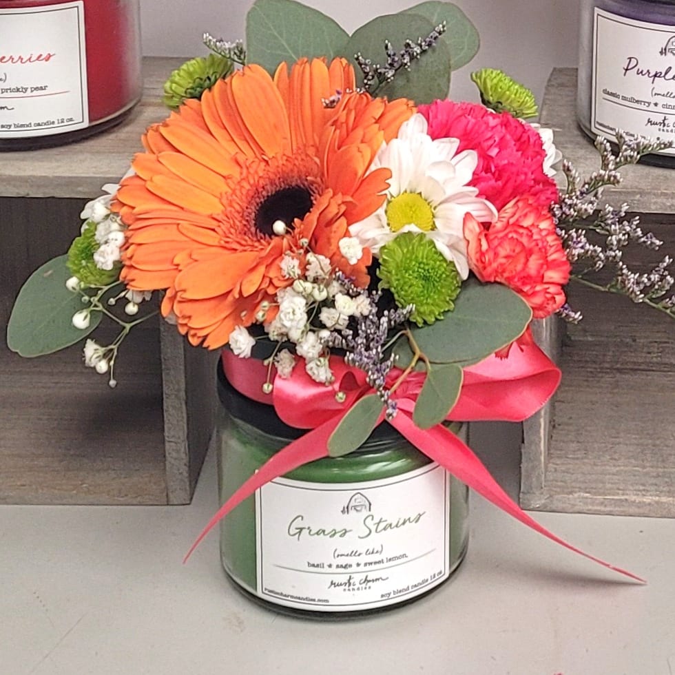 Rustic Charm Candle Arrangements Flower Delivery Springfield MO - Flowerama