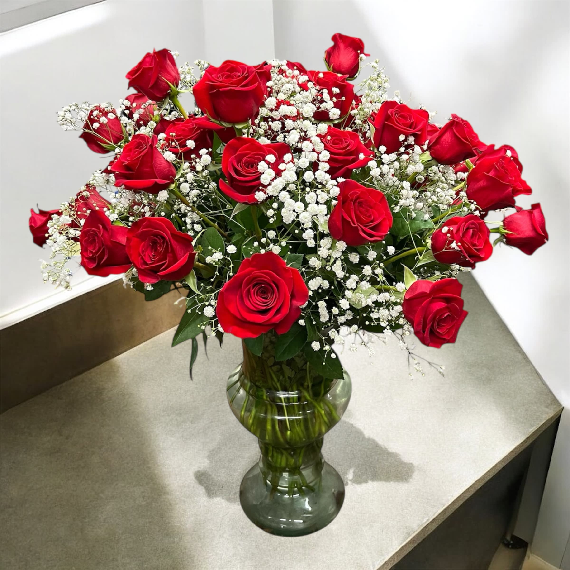 Classic Red Rose Arrangement Flower Delivery Fitchburg MA - Debonis and ...