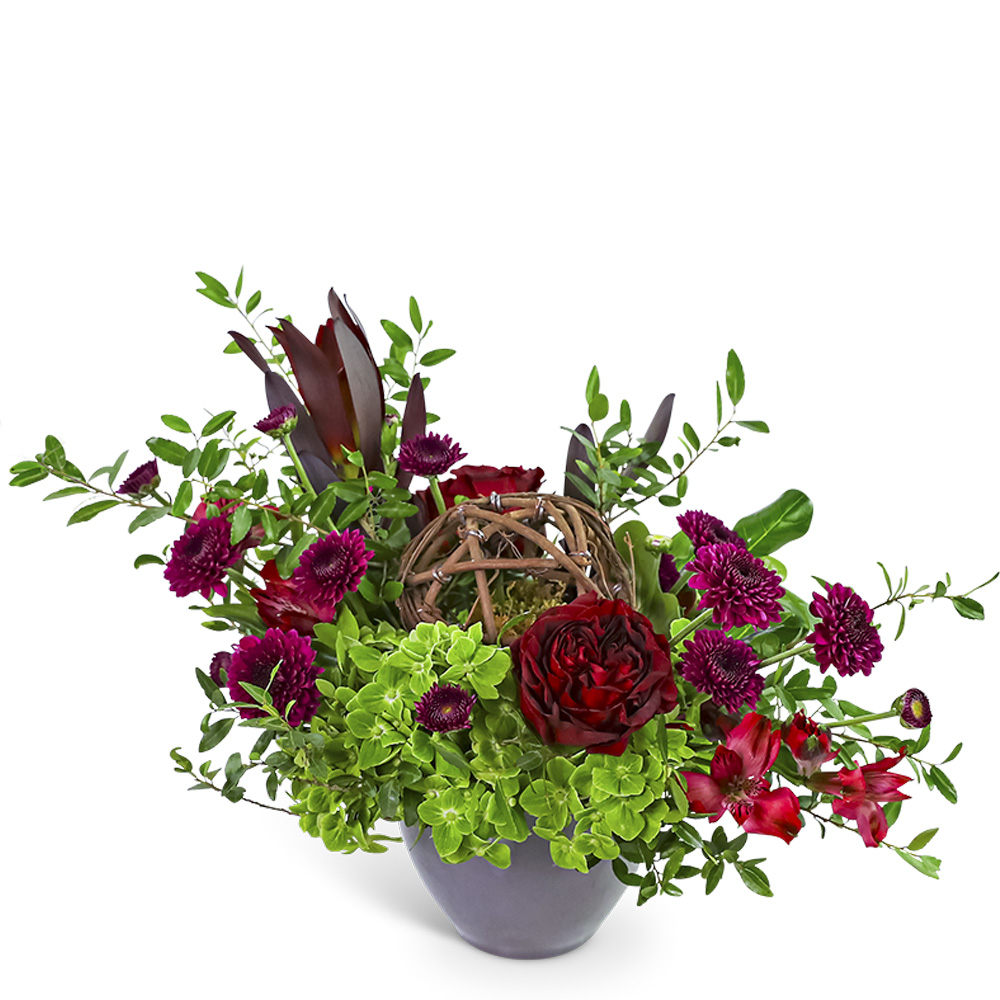 Wild Merlot Flower Arrangement Philadelphia | Rustic Burgundy Bouquet