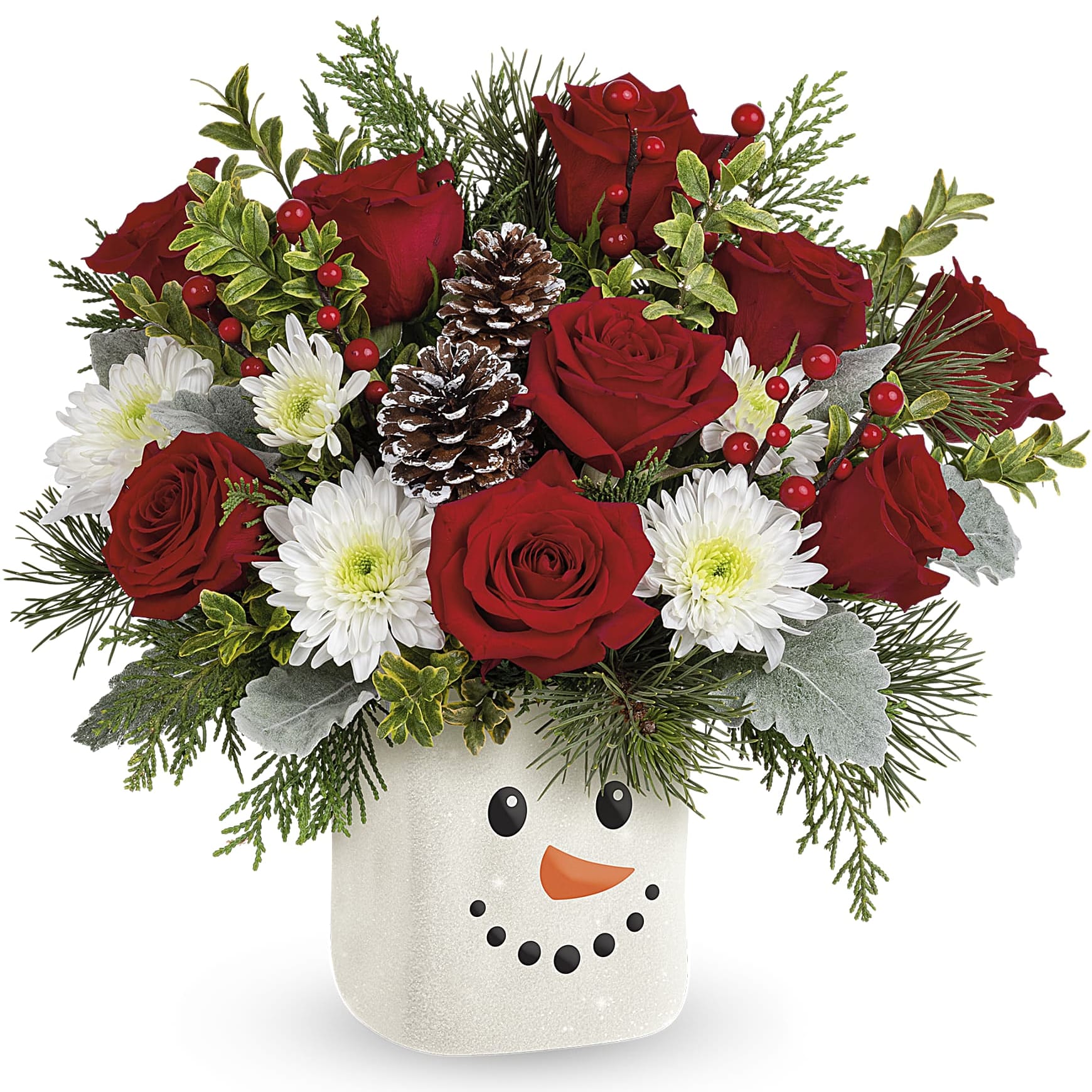 Smiling Snowman Flower Delivery Meridian Mississippi - Saxons Flowers