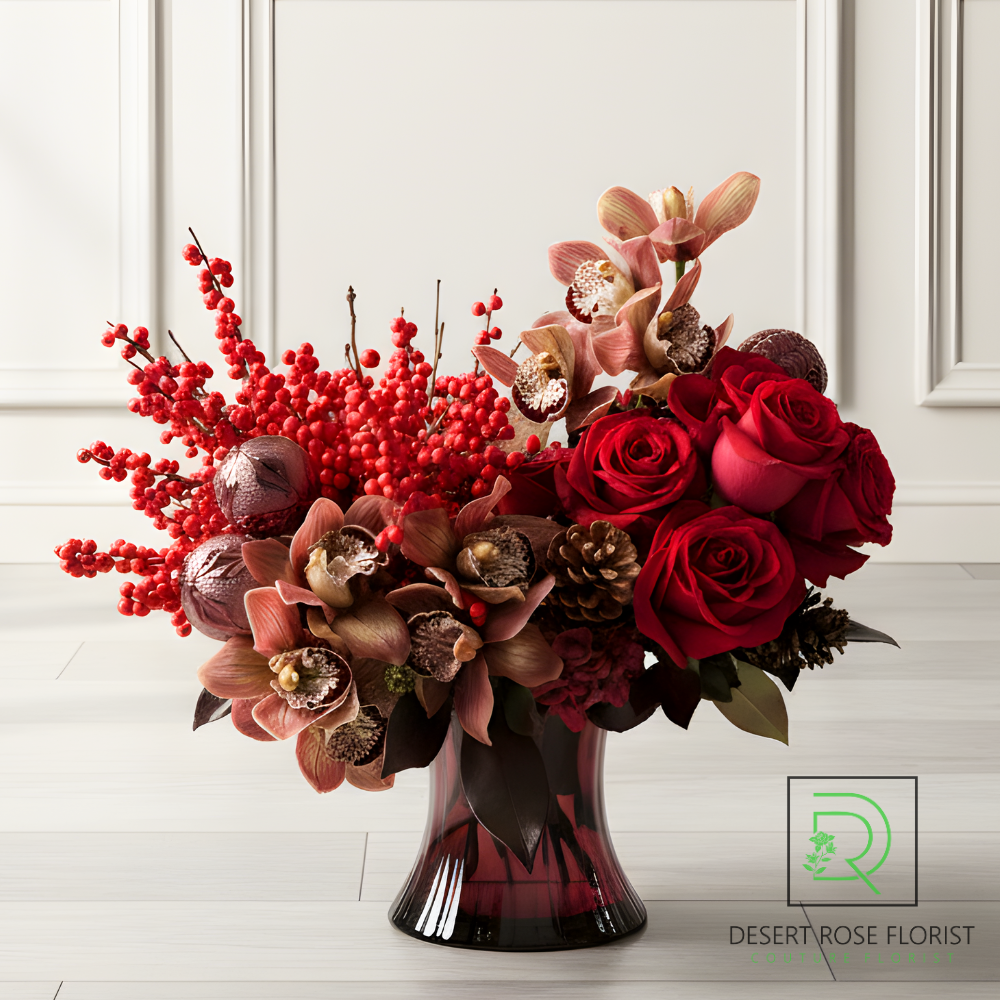 Berry Beautiful Holiday Arrangement | Desert Rose Florist