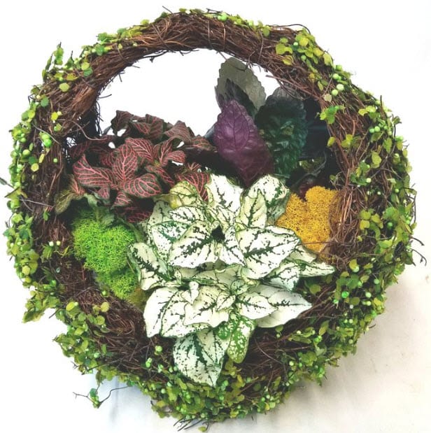 Sisal Basket Garden Flower Delivery Taylors SC - Barrett's Flowers Inc