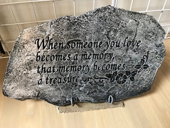 Memory/Treasure Memorial Stone flowers delivery local florist ...