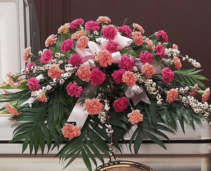 Delicate Pink Casket Spray : Middleboro, MA Florist, Wine & Gift Shop ...
