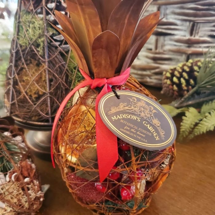 Madison's Garden Orange Wired Pineapple Potpourri Fragrance Gift ...