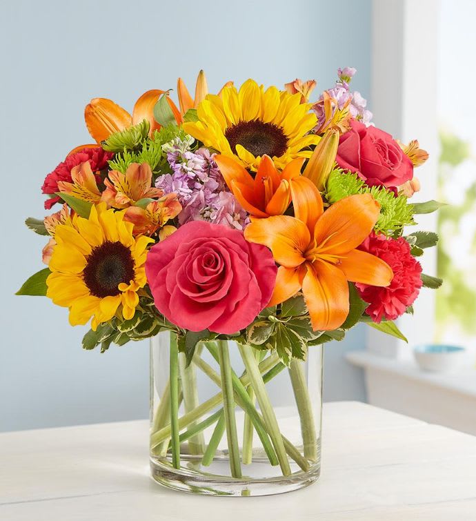 Send a Floral Embrace - Bright Blooms | Commack Florist
