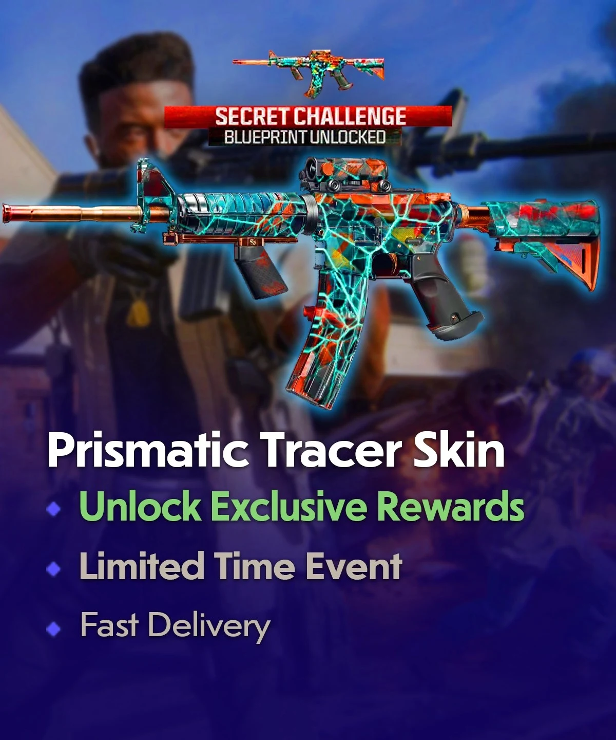 COD Warzone Prismatic Tracer Skin Boost - MitchCactus