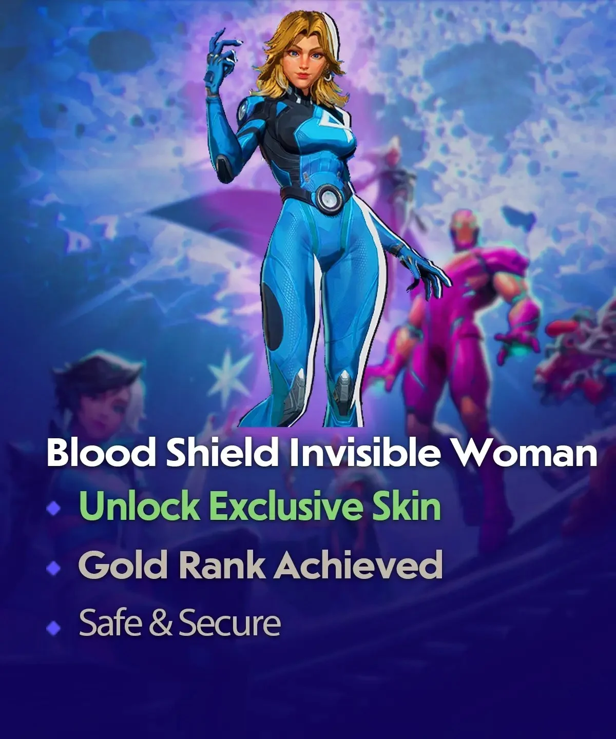 Marvel Rivals Blood Shield Invisible Woman Skin Unlock - MitchCactus