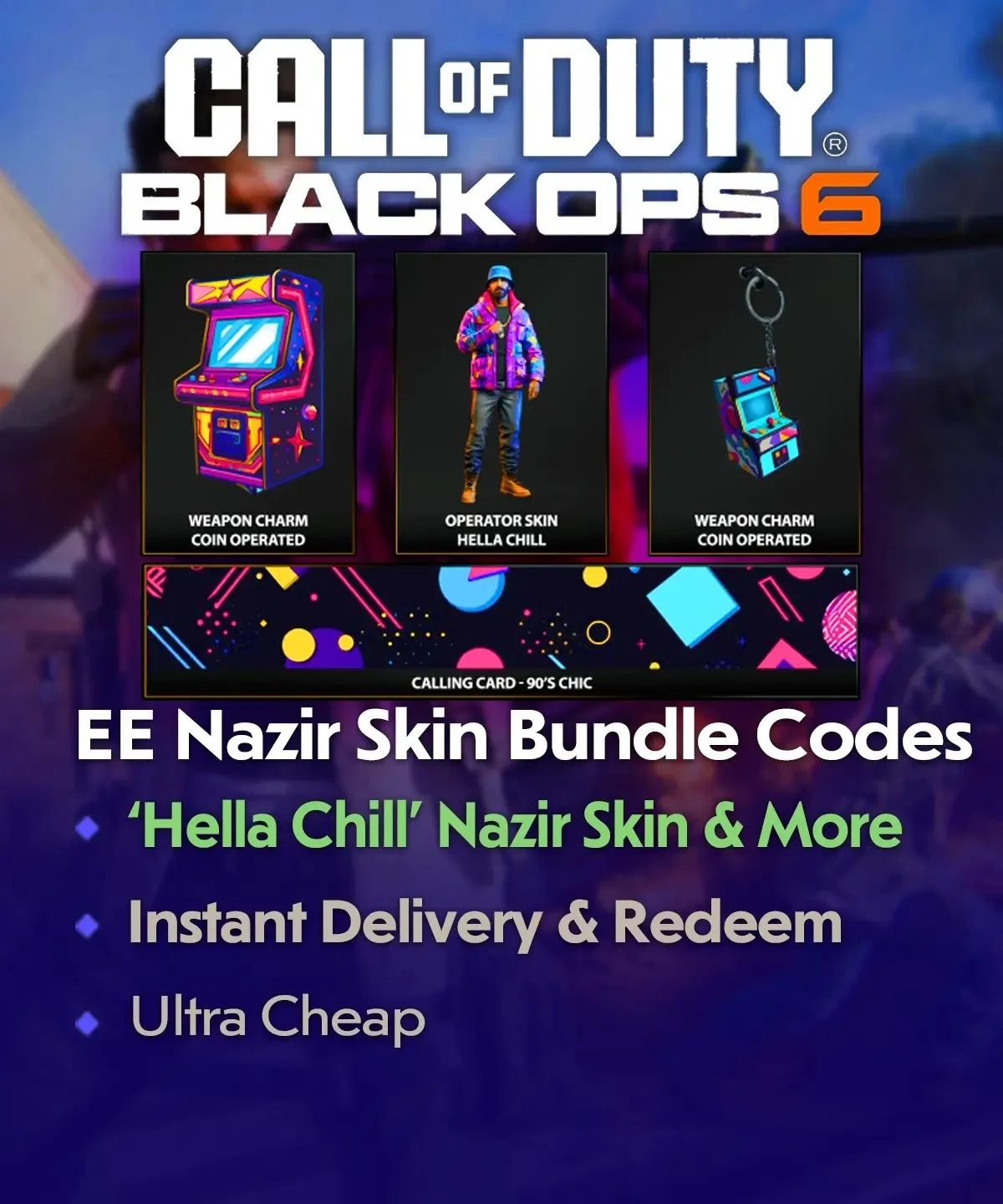 Call of Duty Black Ops 6 EE Nazir Skin Bundle Codes - MitchCactus