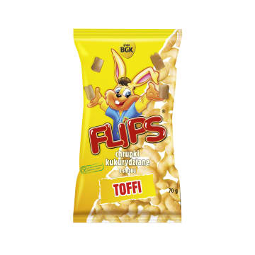 FLIPS Chrupki kukurydziane o smaku toffi 70 g. Cena: 1,79 zł - Frisco.pl