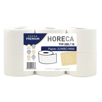 HORECA PREMIUM Papier toaletowy jumbo mini 3-warstwowy, 12 rolek 1 szt ...