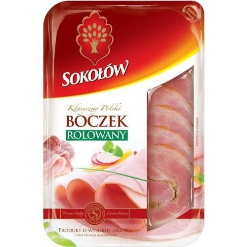 SOKOŁÓW Klasyczny Polski Boczek rolowany - plastry 100 g - Frisco.pl