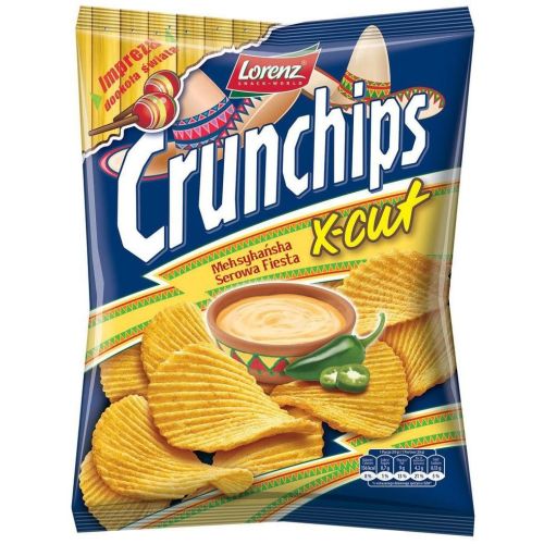 LORENZ Crunchips X-CUT Chipsy Meksykańska Serowa Fiesta 140 g - Frisco.pl