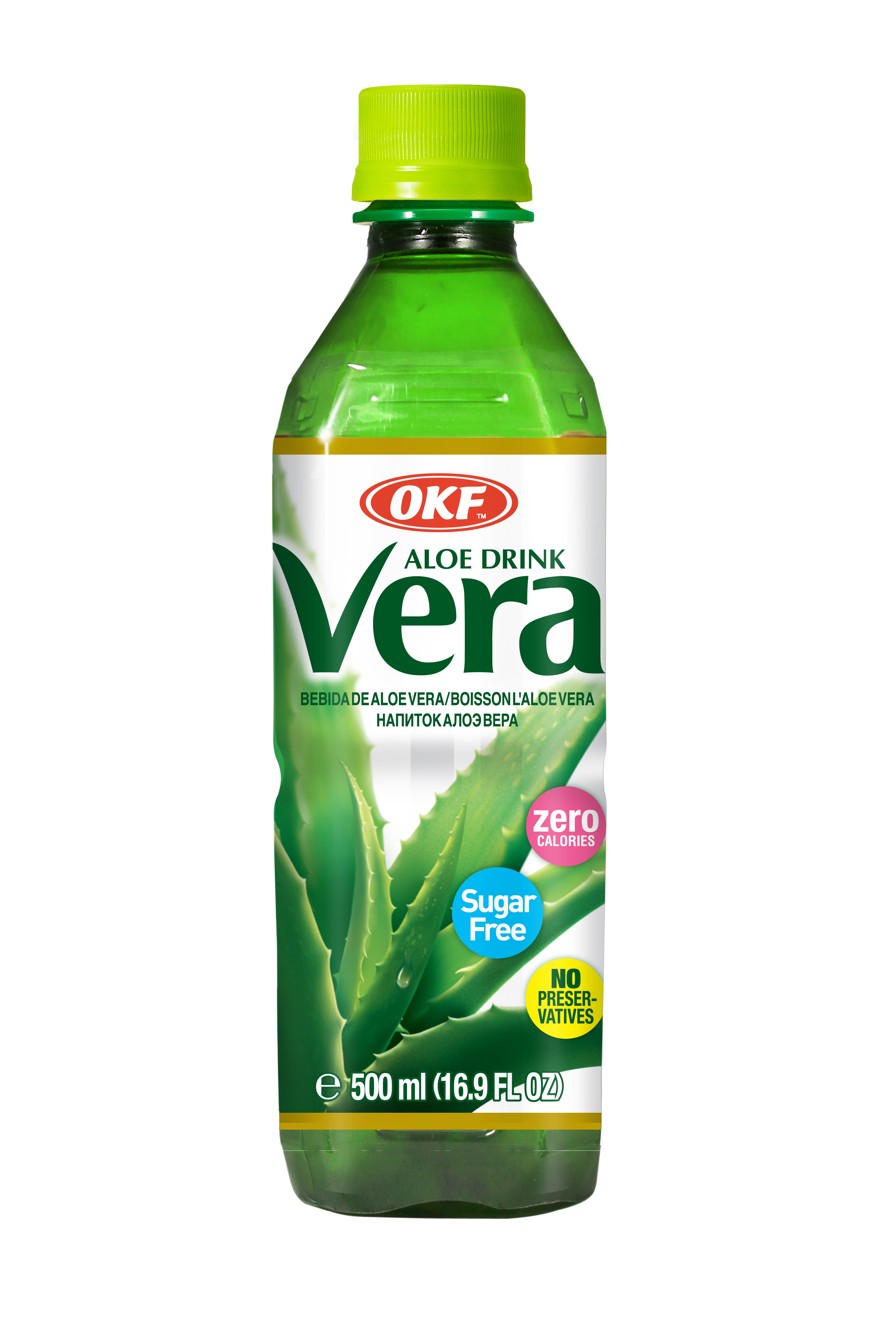 OKF Aloe Drink Vera Napój aloesowy z cząstkami aloesu bez cukru 500 ml ...
