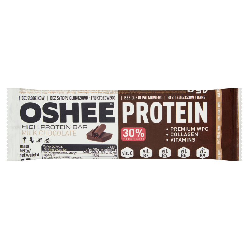 OSHEE Protein Baton wysokobiałkowy czekoladowy 45 g - Frisco.pl