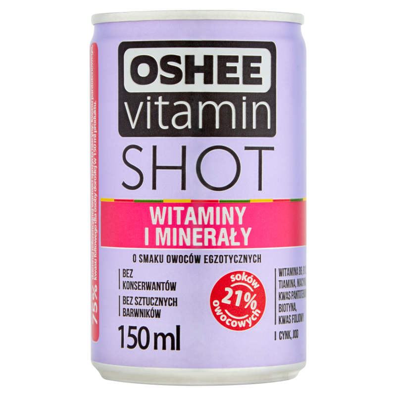 OSHEE Vitamin SHOT Napój niegazowany Witaminy+Minerały 150 ml - Frisco.pl