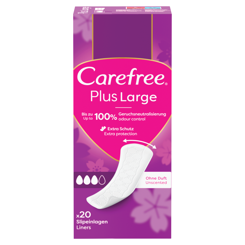 CAREFREE PLUS Wkładki higieniczne Large 20 szt 1 szt - Frisco.pl