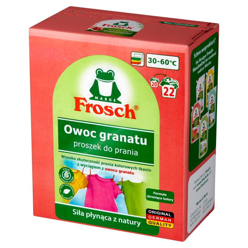 FROSCH Proszek do prania tkanin kolorowych - Owoc granatu 1.45 kg ...