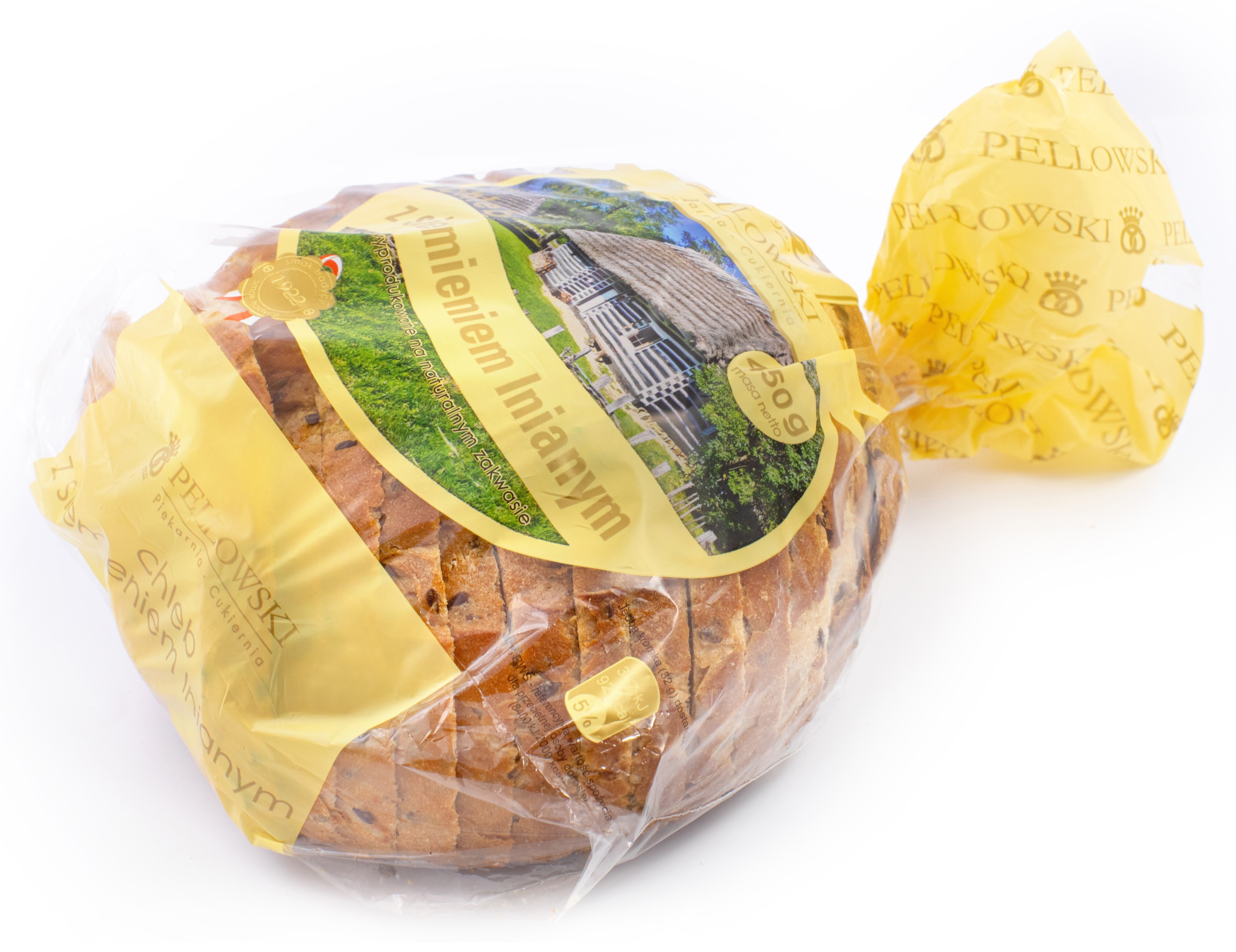 PELLOWSKI Chleb z siemieniem lnianym krojony 450 g - Frisco.pl