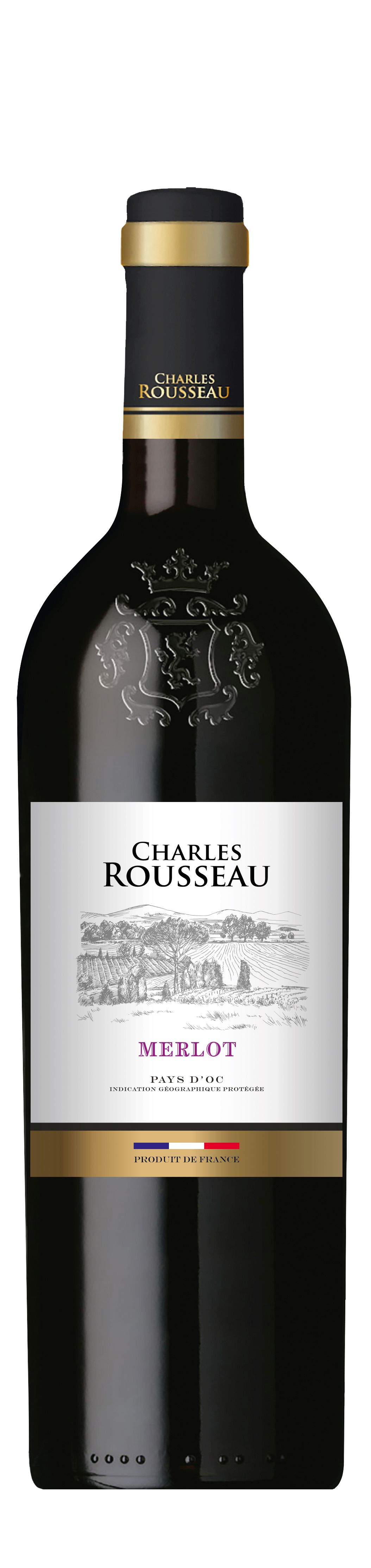 CHARLES ROUSSEAU Merlot 750 ml - Frisco.pl