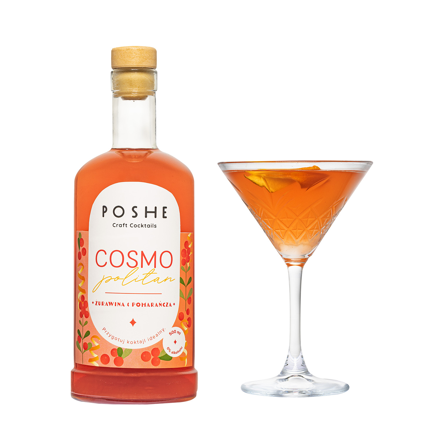 POSHE Cosmopolitan - Mix bez alkoholu do przygotowania 5 koktajli na ...
