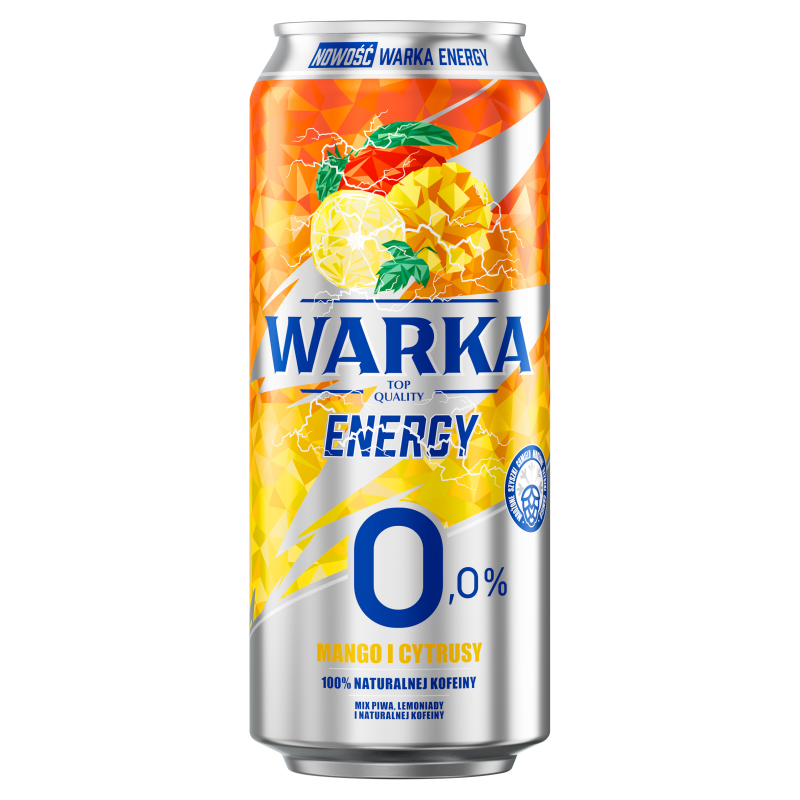 WARKA ENERGY Mango i cytrusy Piwo bezalkoholowe (puszka) 500 ml - Frisco.pl