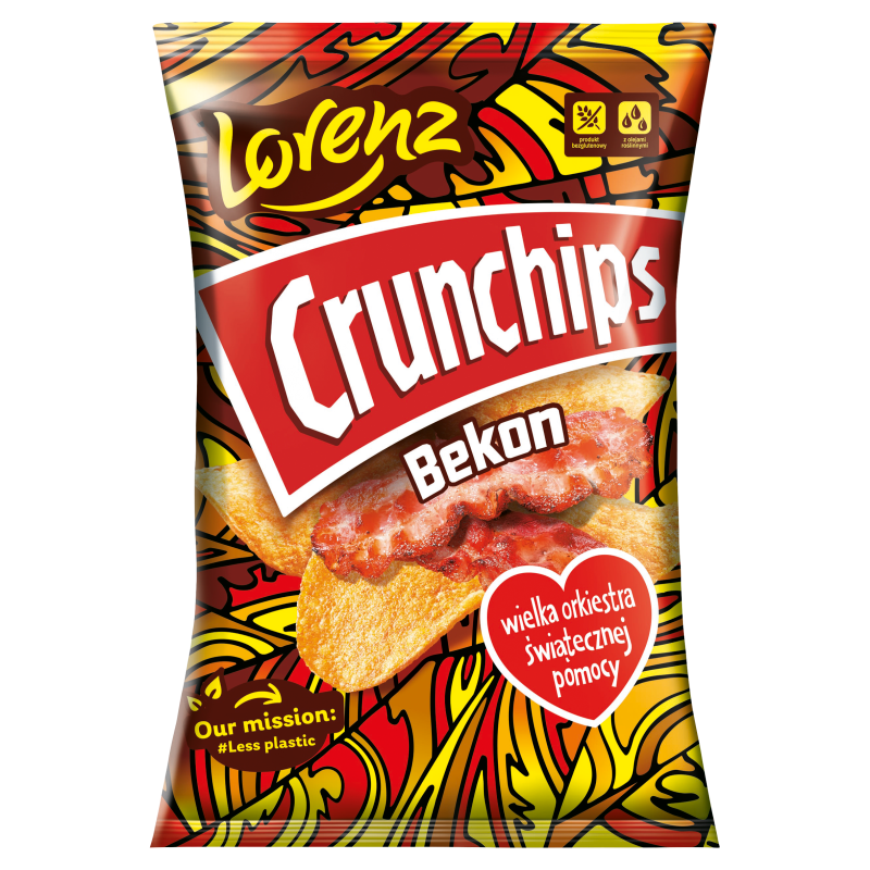CRUNCHIPS Chipsy ziemniaczane o smaku bekonu 130 g - Frisco.pl
