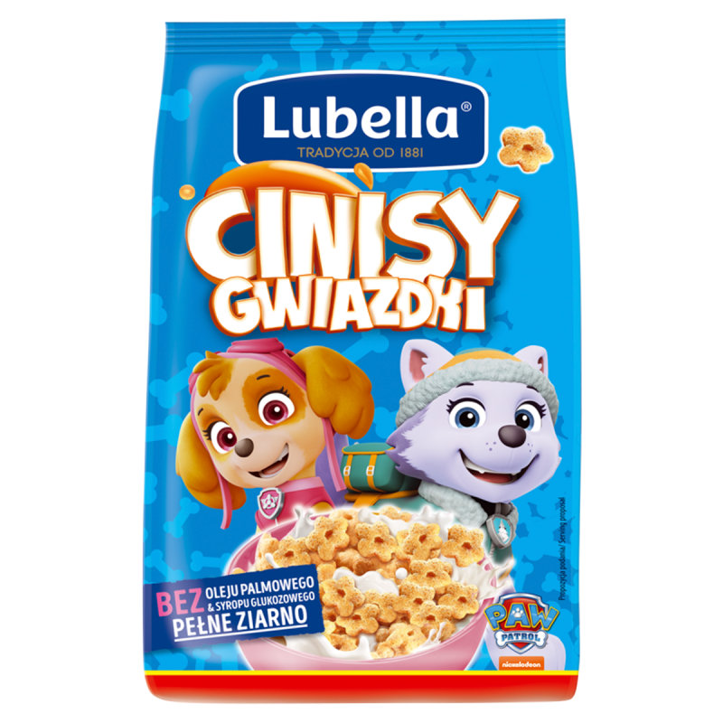 LUBELLA Płatki śniadaniowe cynamonowe GwiazdkiCinisy Psi Patrol 500 g ...