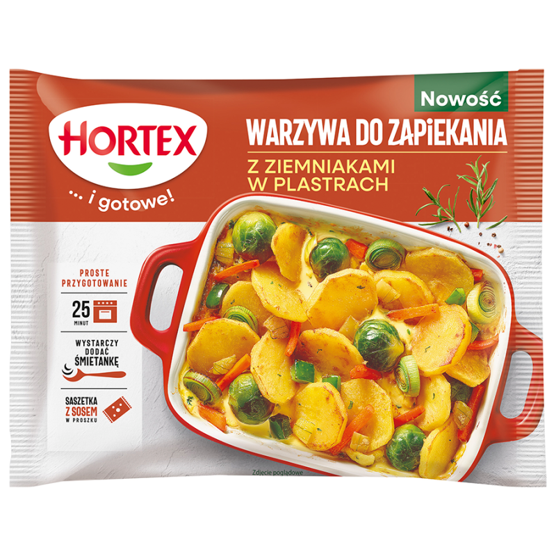 HORTEX Mrożone warzywa do zapiekania z ziemniakami w plastrach 450 g ...