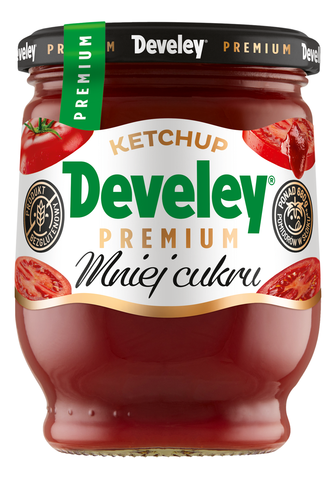 DEVELEY Premium Ketchup (z mniejszą zawartością cukru) bezglutenowy 290 ...