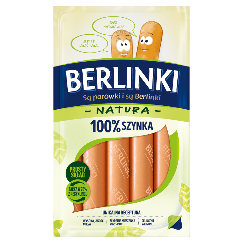 Berlinki Berlinki 100% z szynki 185 g - Frisco.pl