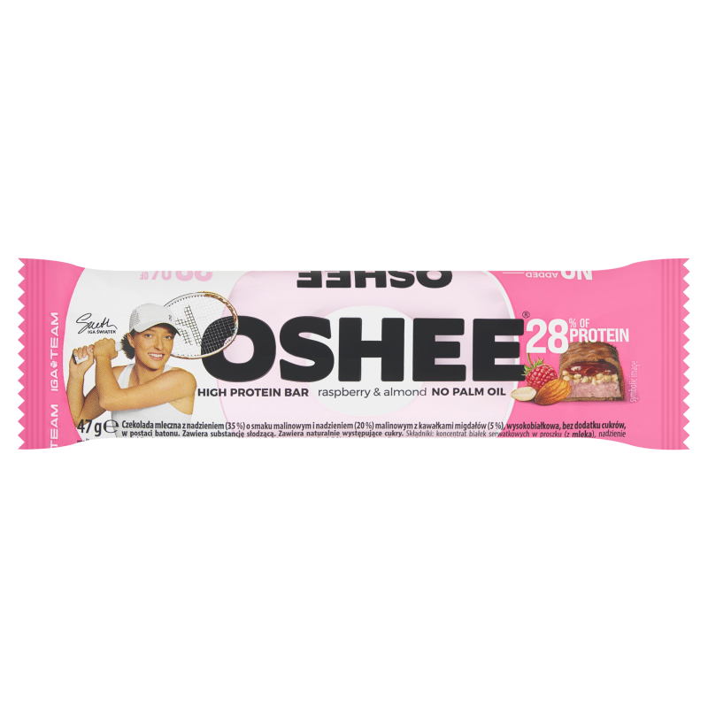 OSHEE Protein Baton Malina - Migdał 47 g - Frisco.pl