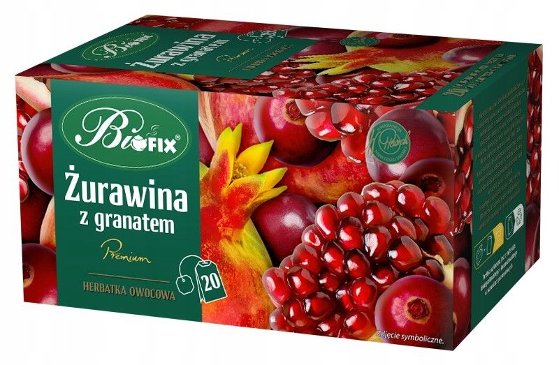 BIFIX Premium Herbata o smaku żurawiny i granatu 20 torebek ex. 40 g ...
