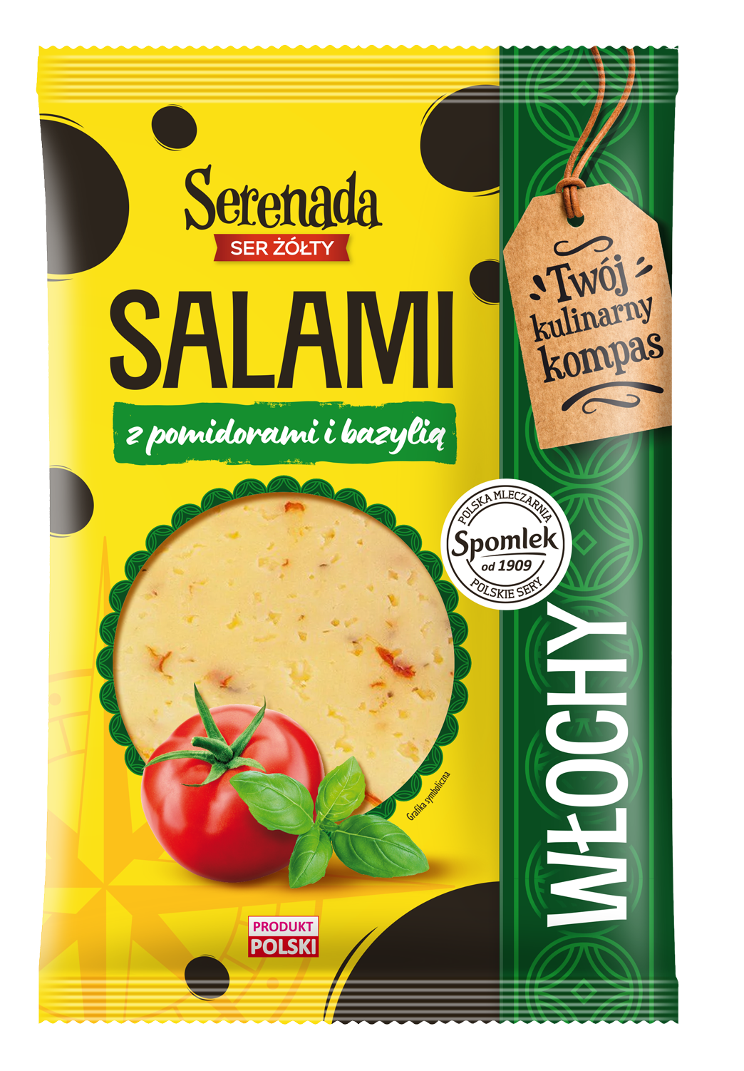 SERENADA Ser żółty Salami z pomidorami i bazylią w plastrach 135 g ...