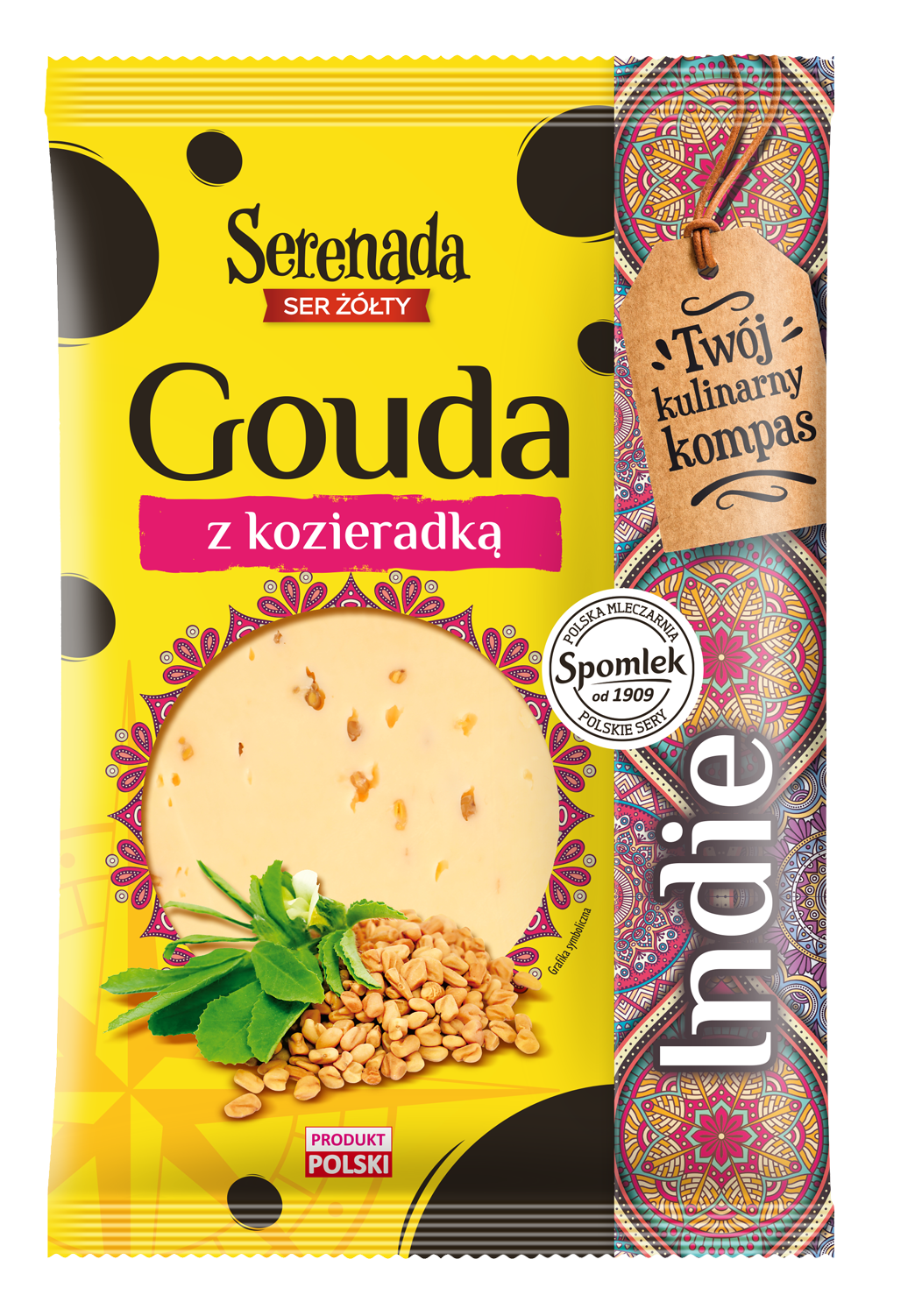 SERENADA Ser żółty Gouda z kozieradką w plastrach 135 g - Frisco.pl