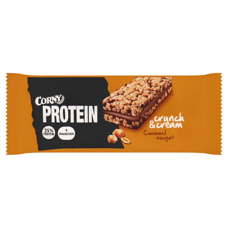 CORNY Baton proteinowy zbożowy o smaku karmelu i nugatu 35 g - Frisco.pl