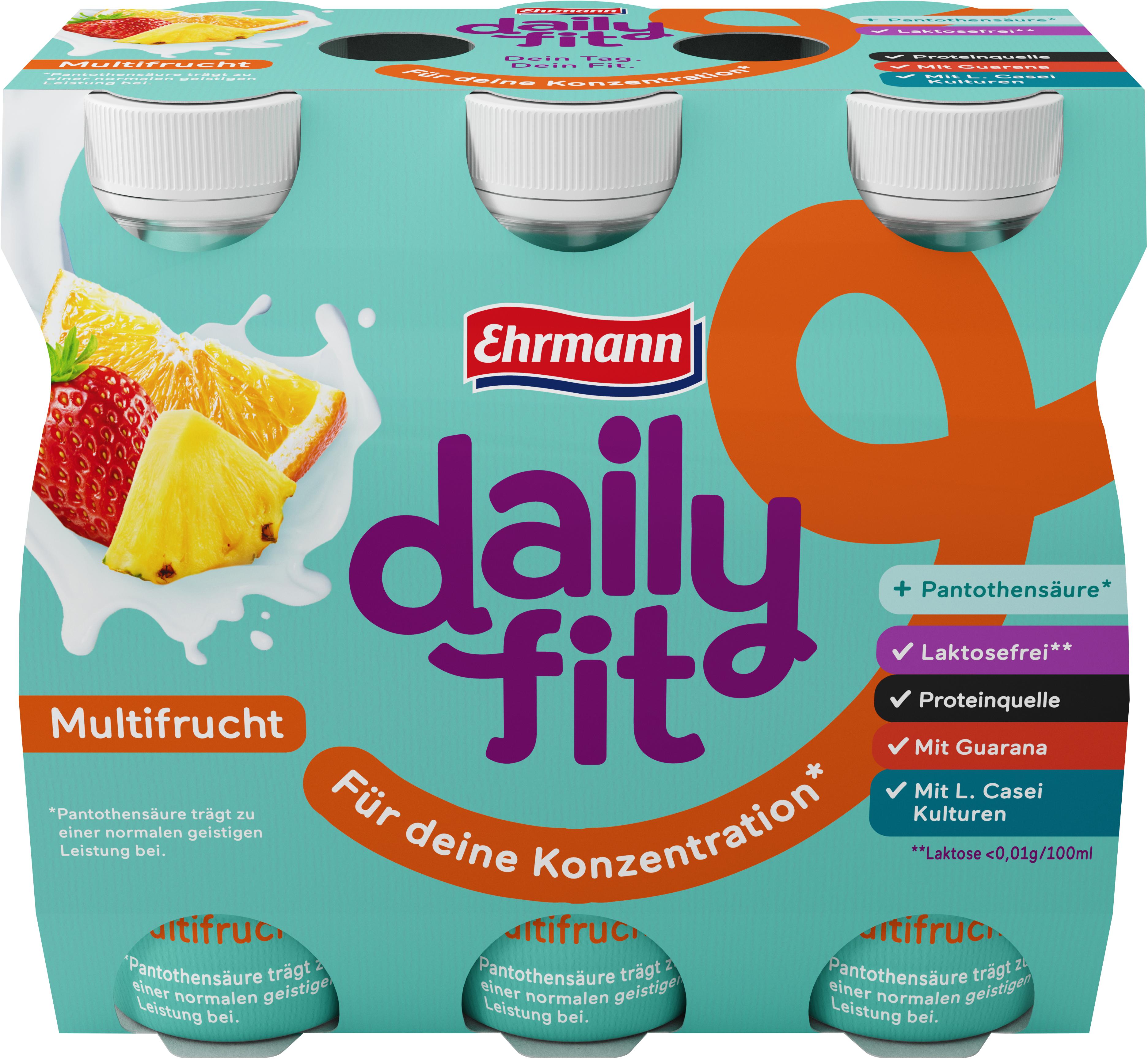 DAILY FIT Napój jogurtowy funkcjonalny o smaku wieloowocowym (6 szt ...