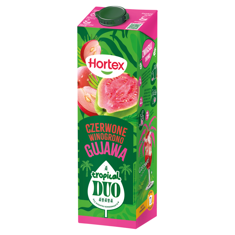 HORTEX Napój wieloowocowy czerwone winogrono gujawa 1 l - Frisco.pl