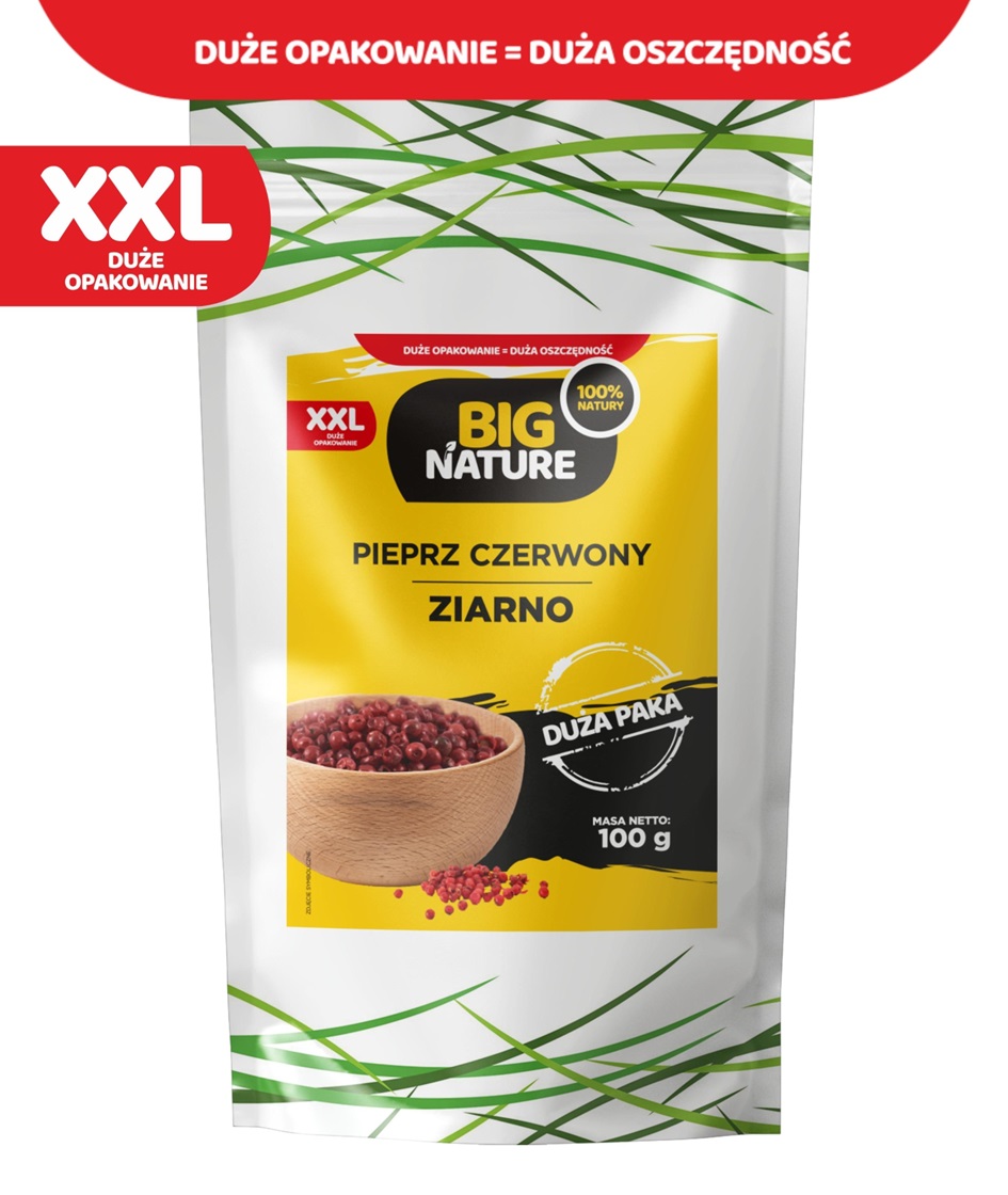 BIG NATURE Pieprz czerwony (ziarno) XXL 100 g - Frisco.pl