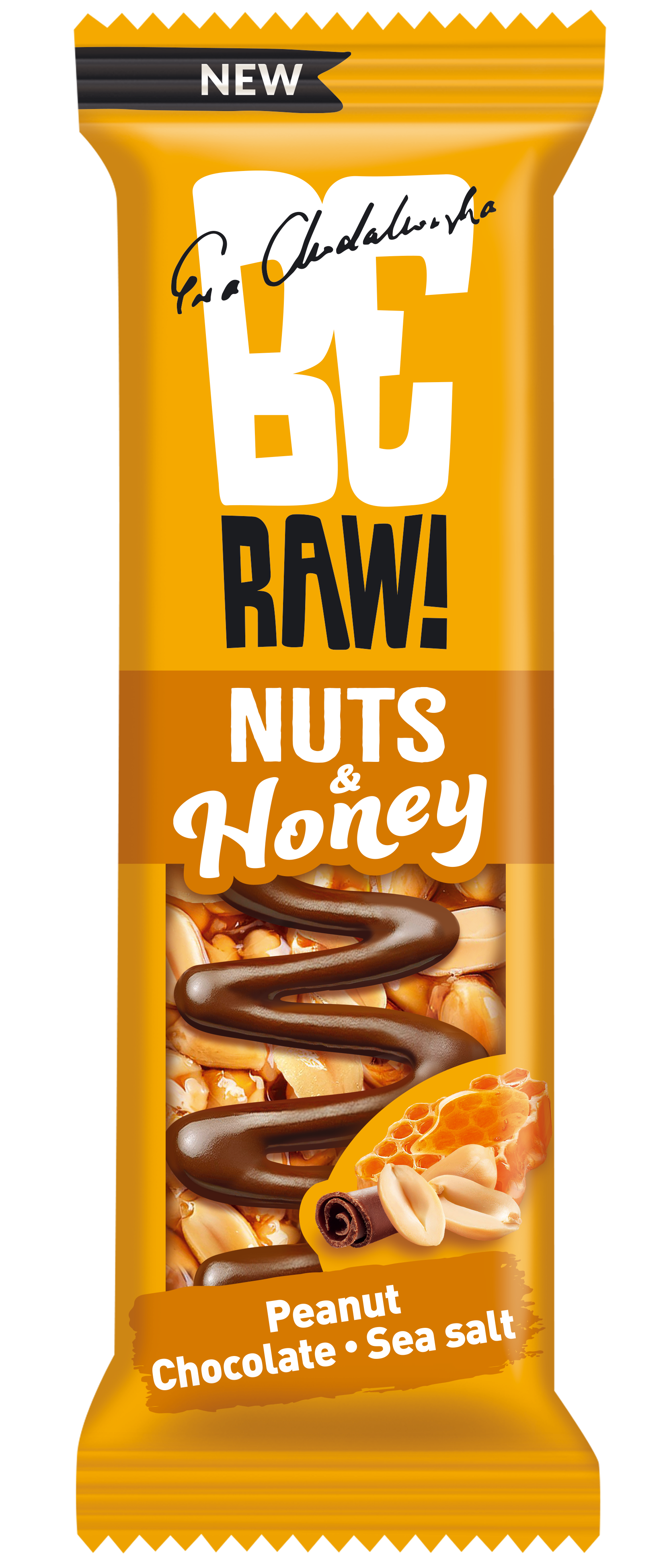 BE RAW! Baton Nuts&Honey Arachid Czekolada Sól morska 30 g - Frisco.pl