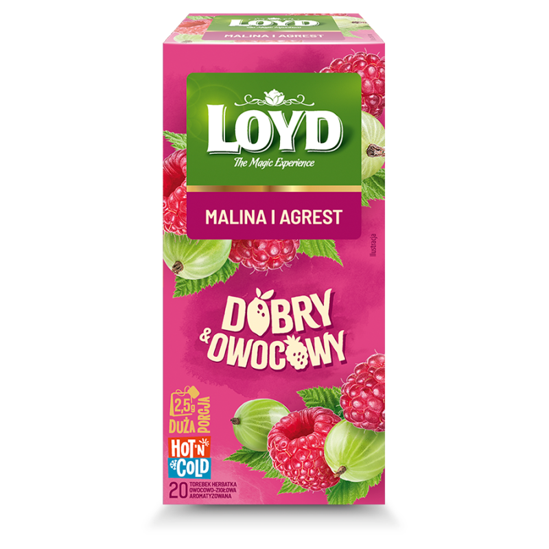LOYD TEA Herbata Malina i Agrest 20 torebka ex. 50 g - Frisco.pl