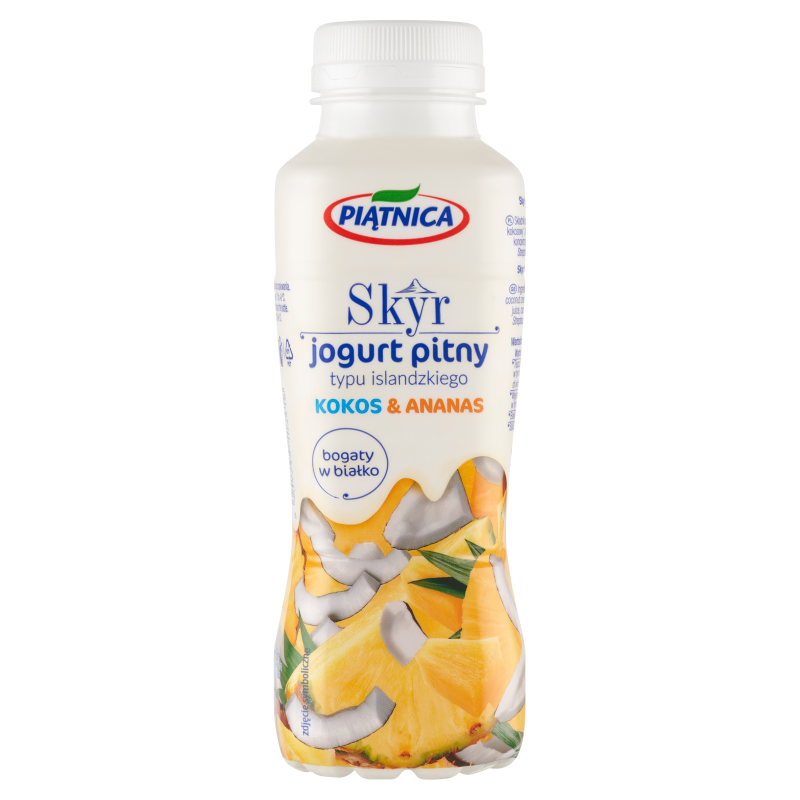 PIĄTNICA Skyr jogurt pitny typu islandzkiego kokos ananas 330 ml ...