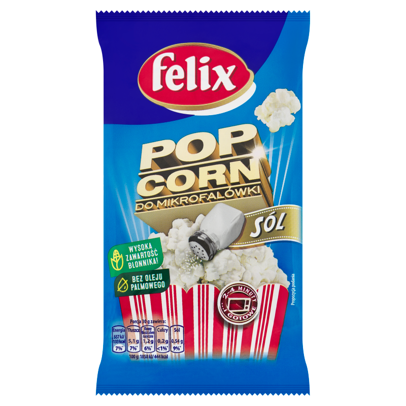 FELIX Popcorn do mikrofalówki solony 90 g - Frisco.pl
