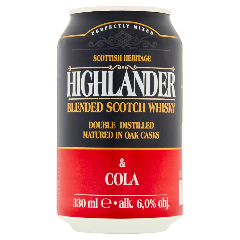 HIGHLANDER Scotch Whisky o smaku cola (puszka) 330 ml - Frisco.pl