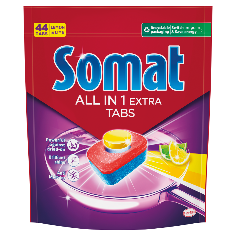 SOMAT All in 1 EXTRA Tabletki do zmywarki Lemon 44 szt. 1 szt - Frisco.pl