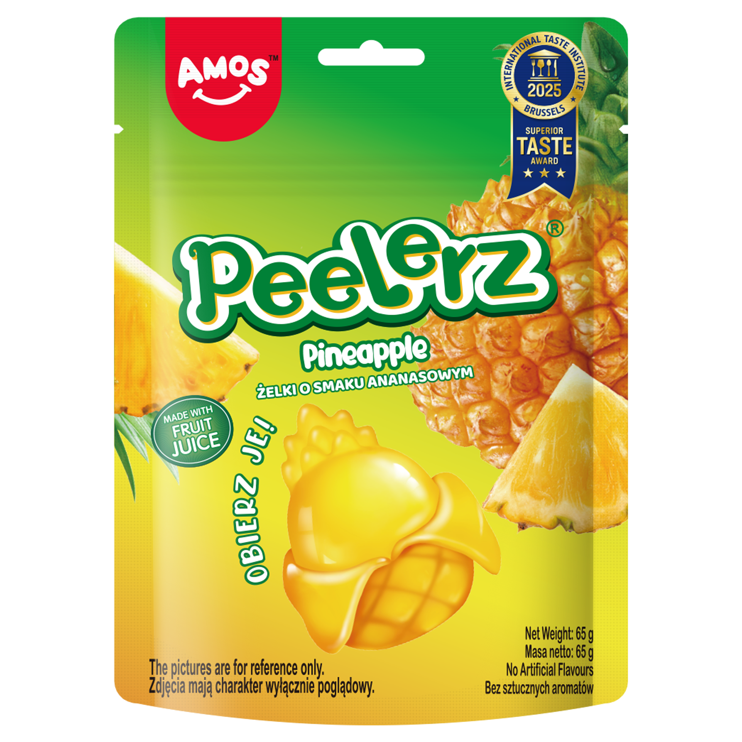 AMOS Żelki do obierania peelerz ananas 65 g - Frisco.pl