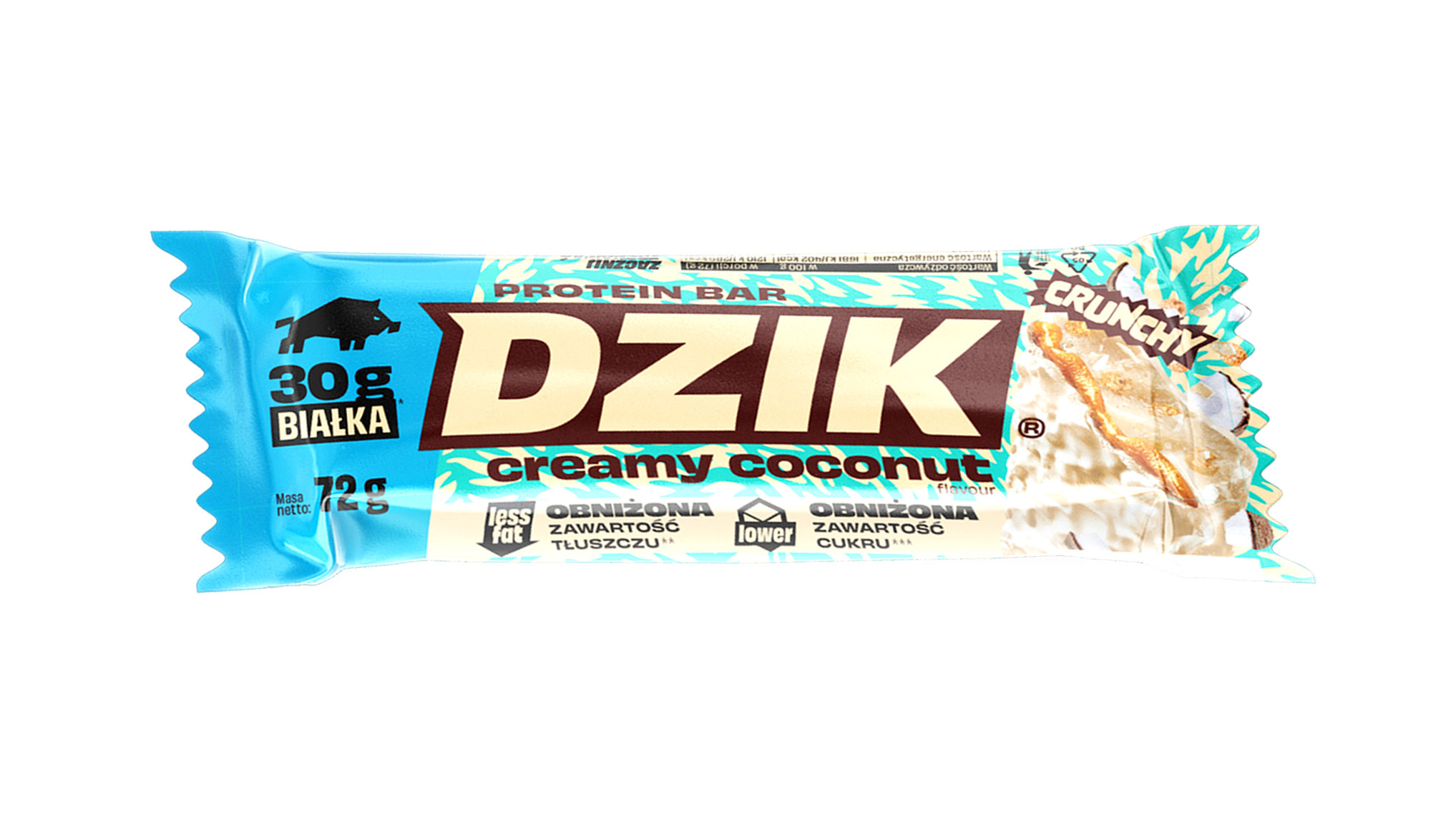 WK DZIK Baton proteinowy o smaku kokosowym 73 g - Frisco.pl