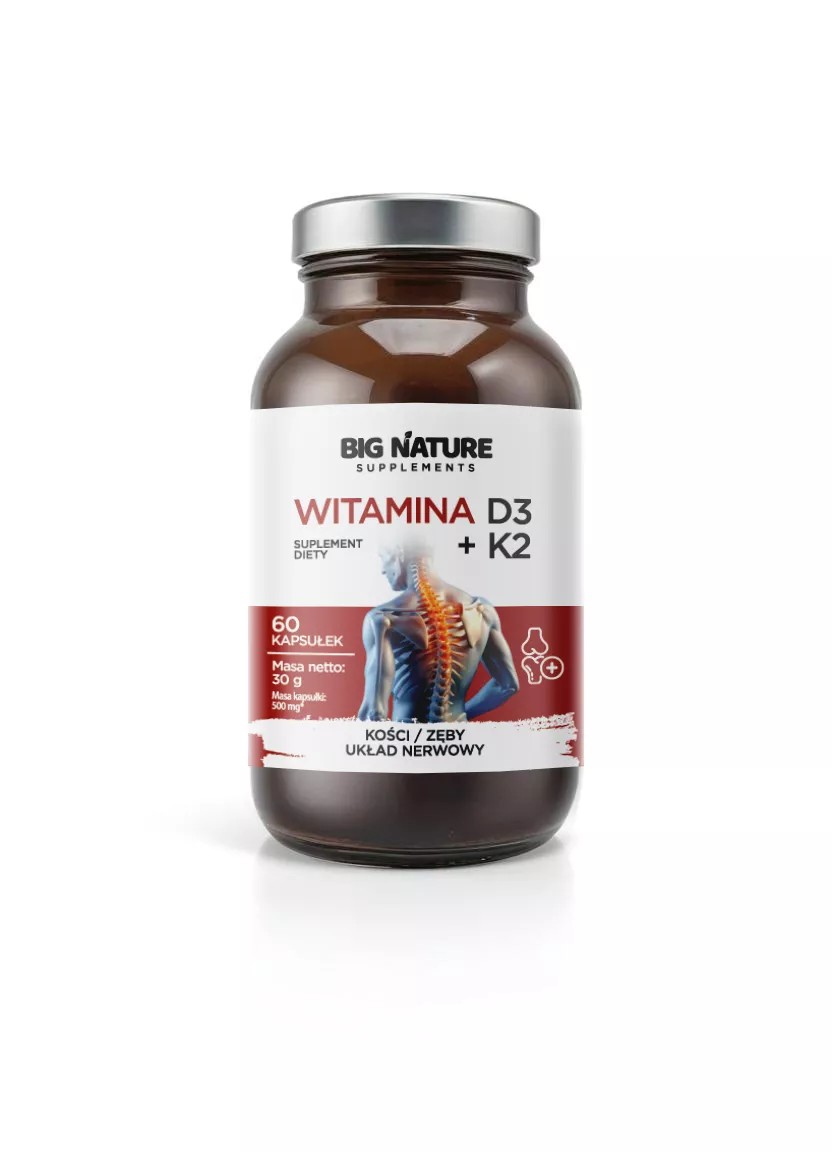 BIG NATURE Suplements D3+K2 - suplement diety wspomagający układ kostno ...